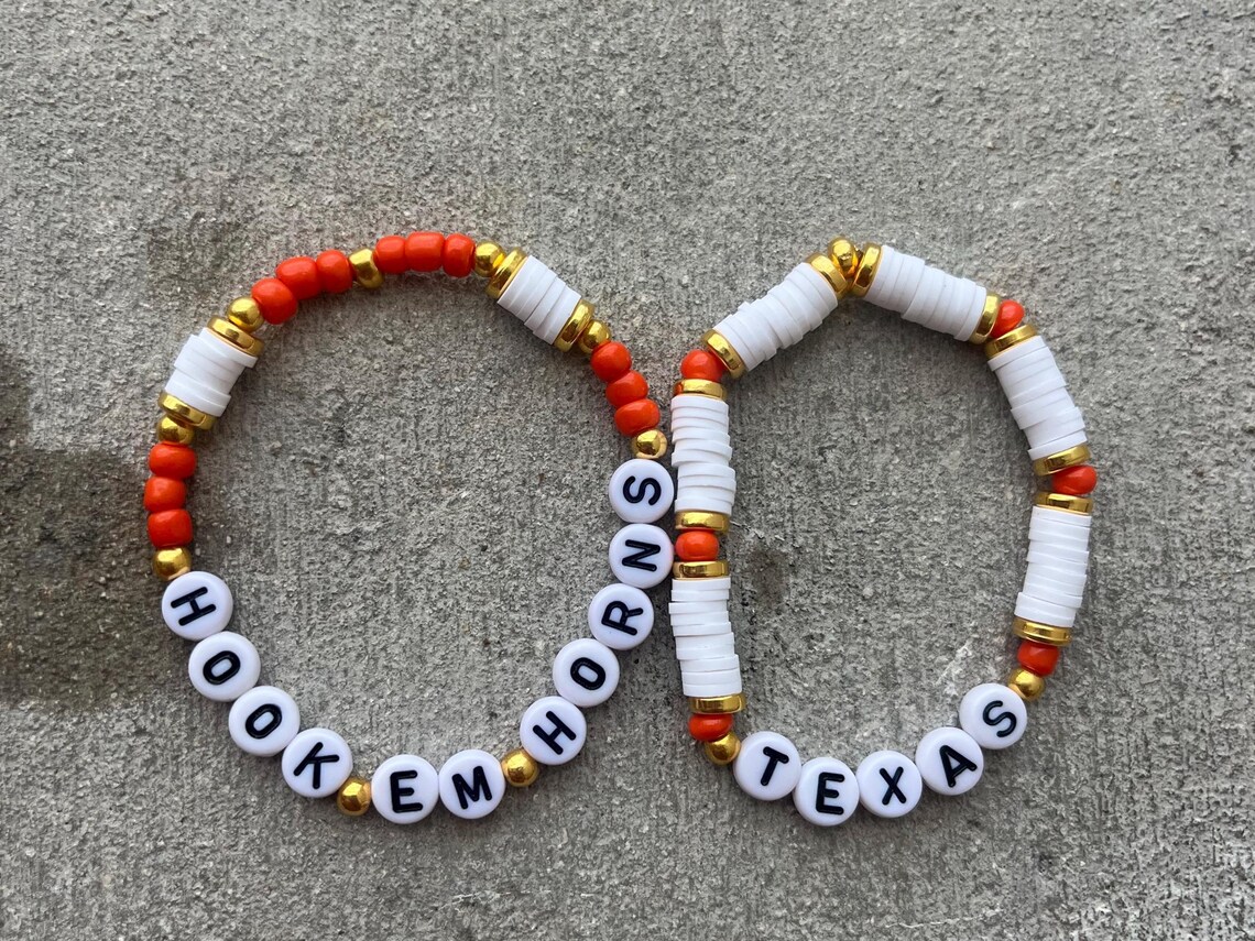 University of Texas Inspired Friendship Bracelet Stack | Hook Em Horns ...