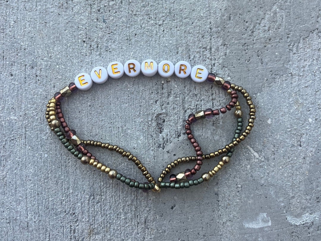 Taylor Swift Evermore Album Inspired Bracelet Lyrics Braided 3 Strand ...