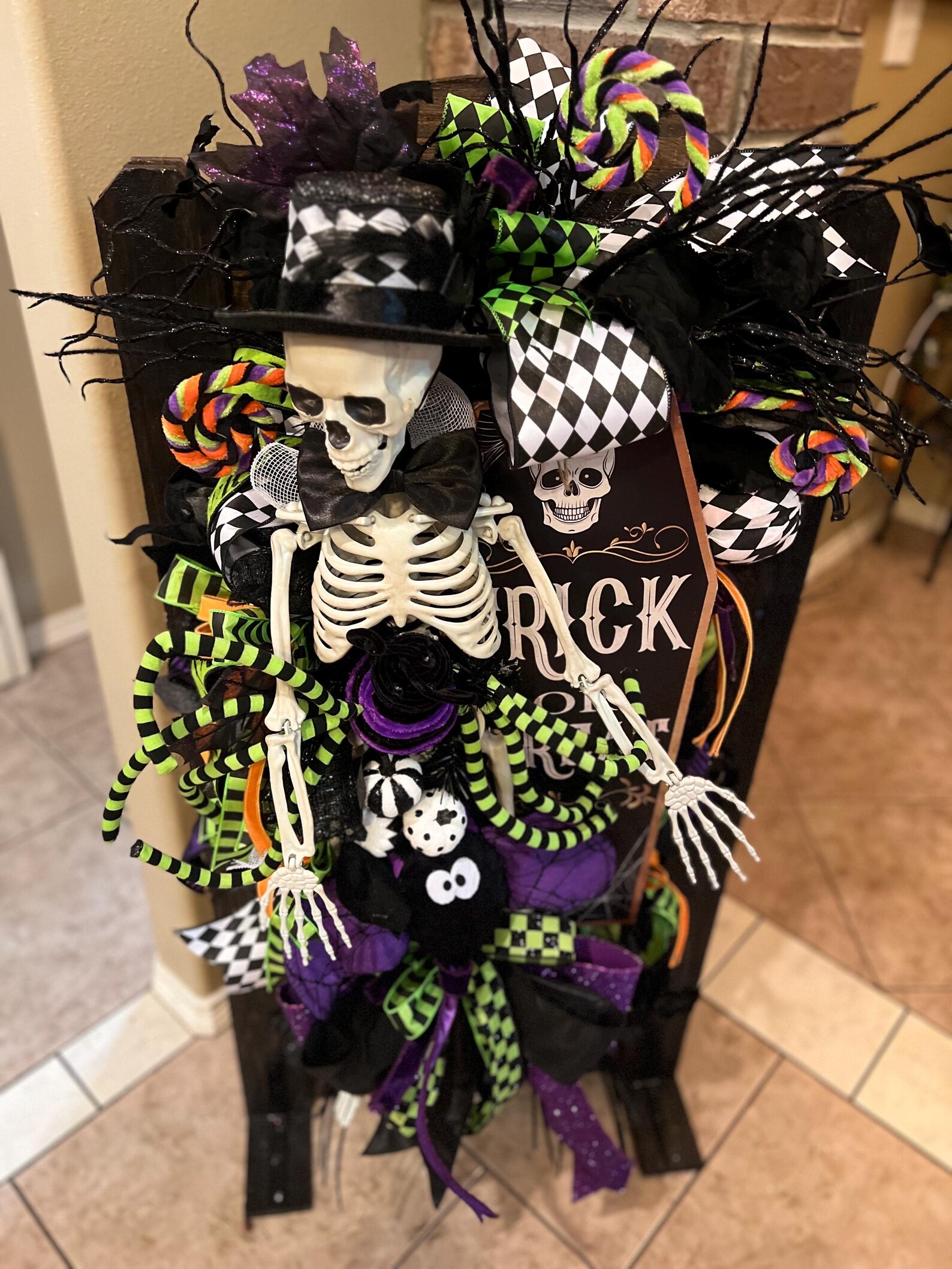 Halloween Skeleton Wreath - Etsy