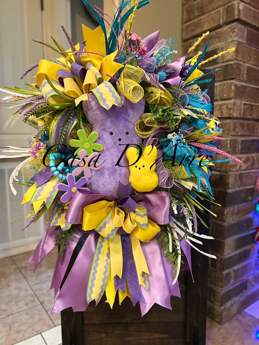 Peep Wreath , Easter Peep Wreath, Peep Decor, Spring Wreath. Easter ...