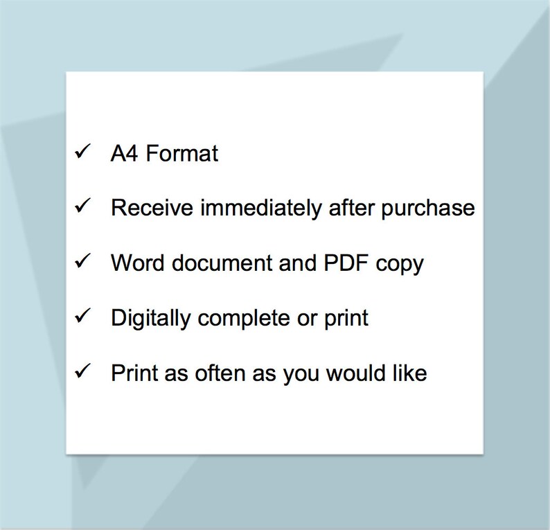 ESL Lesson Plan Blank Template - Etsy