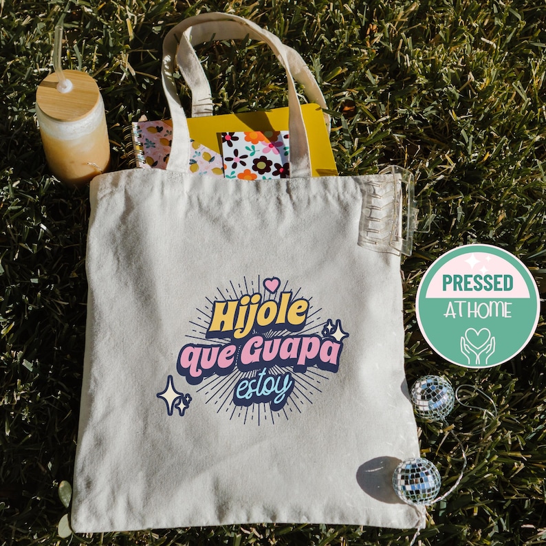Hijole Que Guapa Estoy Tote Bag - Latina Self-love Canvas Bag - Etsy