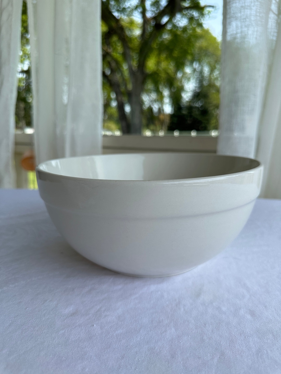 Vintage Large Ceramic Mixing Bowl - Etsy
