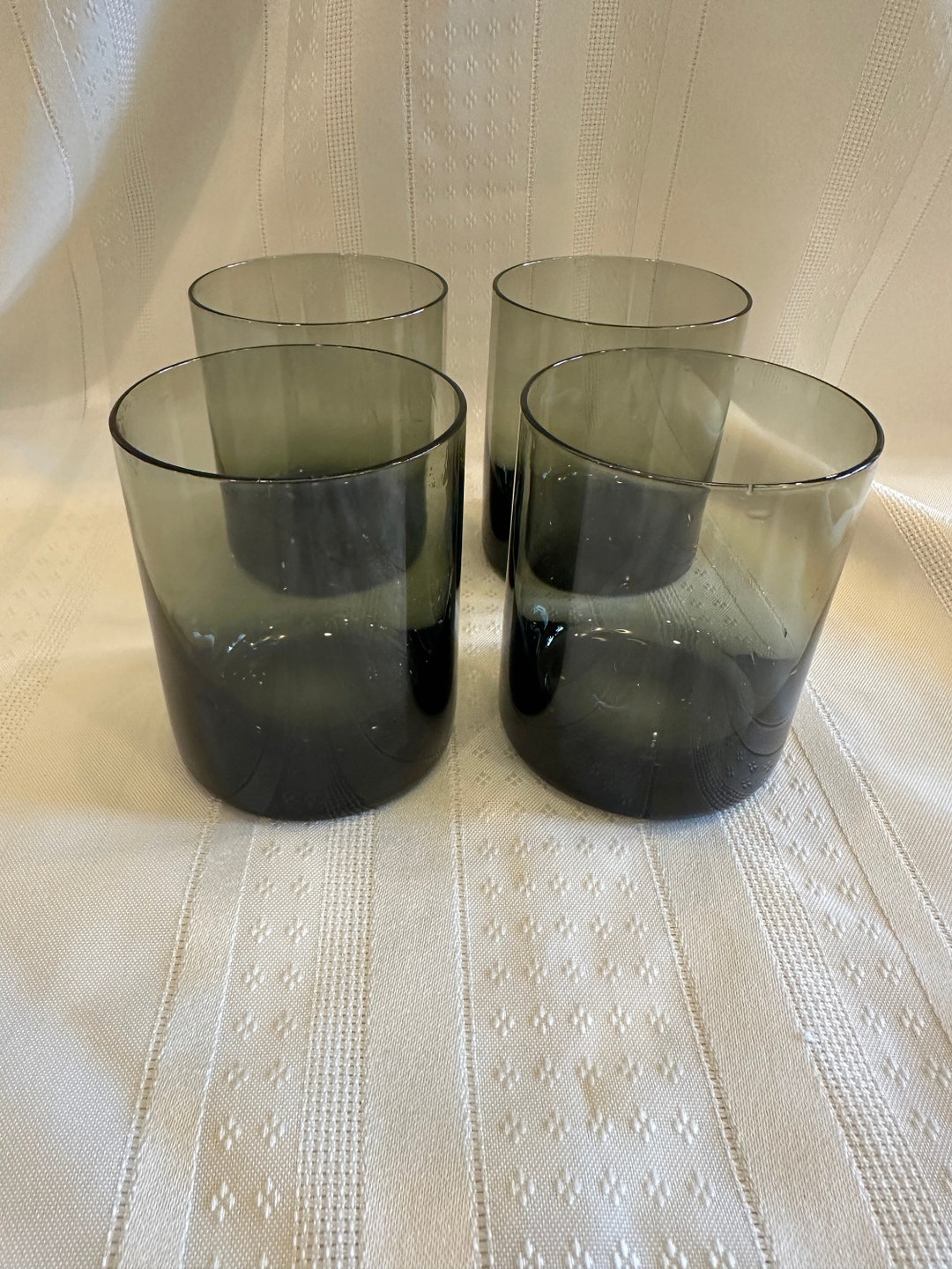 Vintage Japanese Sasaki Smoked Green Rocks Glasses Set of 4 - Etsy