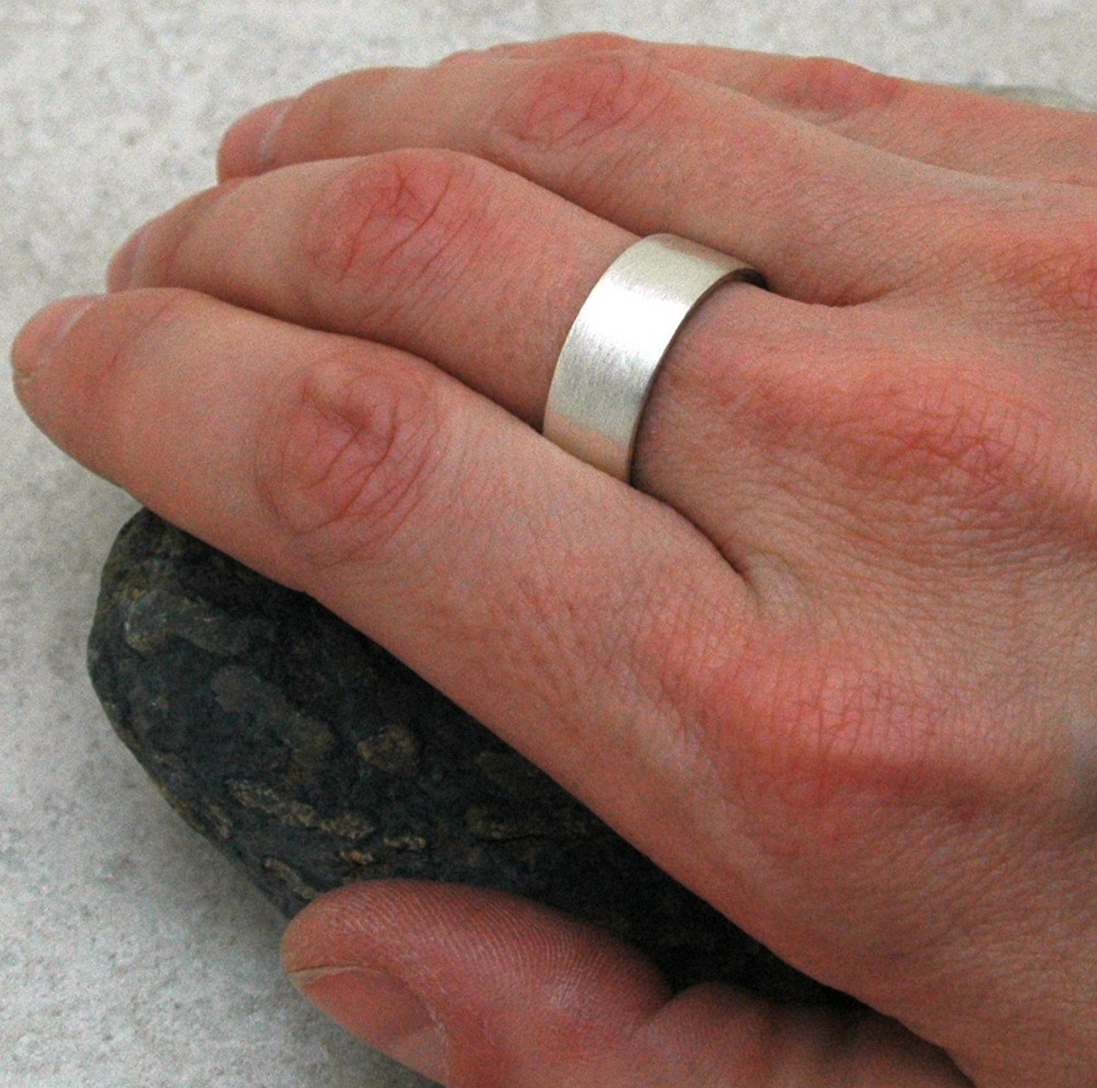 MEDIUM Brushed Matte Ring - A Band for Men or Women - Made to Order in ...