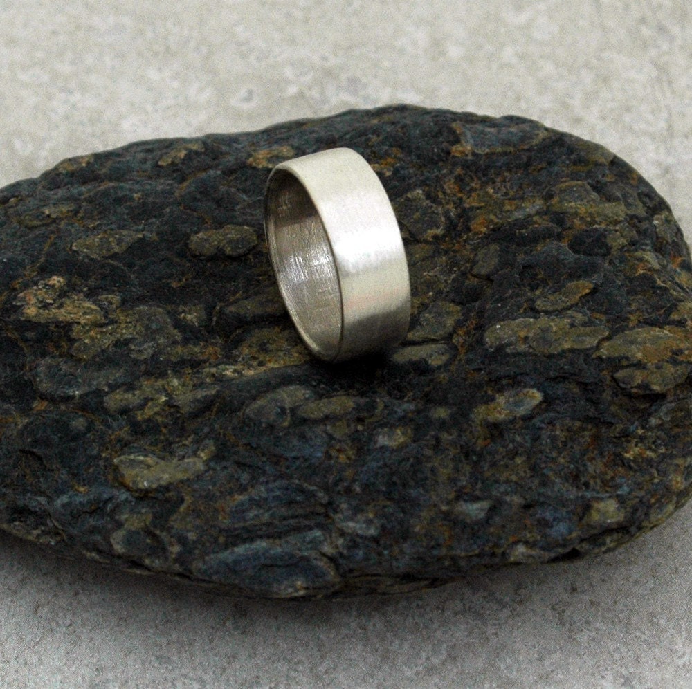 MEDIUM Brushed Matte Ring - A Band for Men or Women - Made to Order in ...