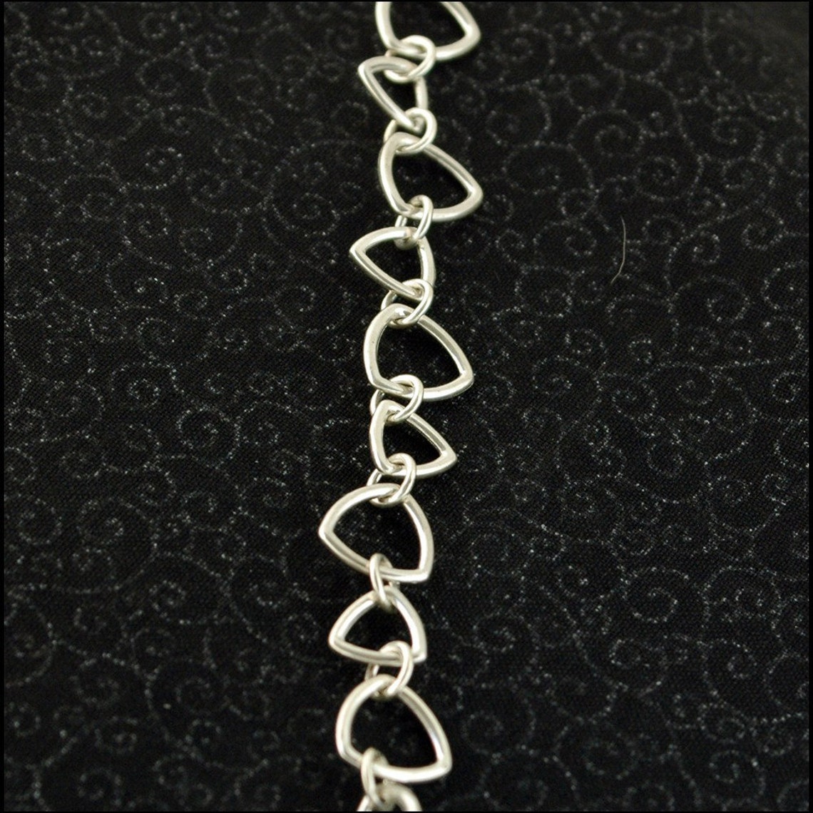 Triangle Link Chain Made to Order as a Bracelet or Anklet | Etsy