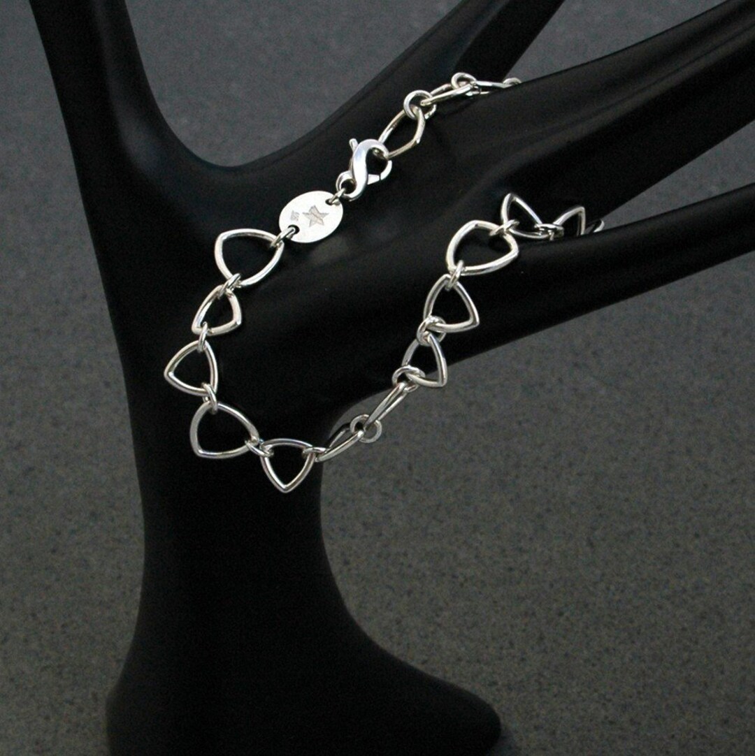 Triangle Link Chain Made to Order as a Bracelet or Anklet - Etsy