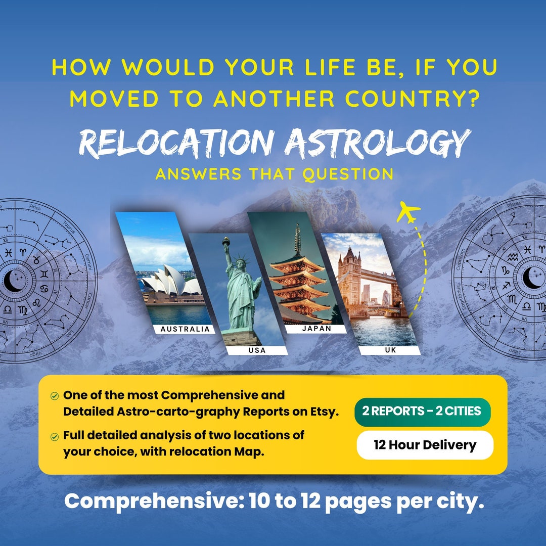 Astrocartography Relocation Astrology Reading / Astro Map / Travel ...