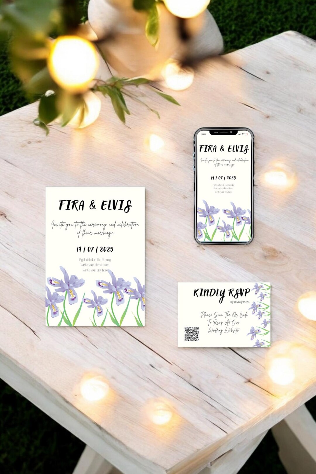 FIRA & ELVIS Qr Code Wedding Invitation - Etsy