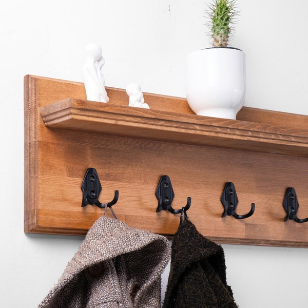 Hanging Coat Rack With Shelf - Etsy