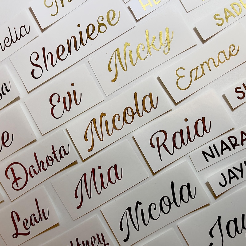 Bulk Name Vinyl Decals - Etsy UK