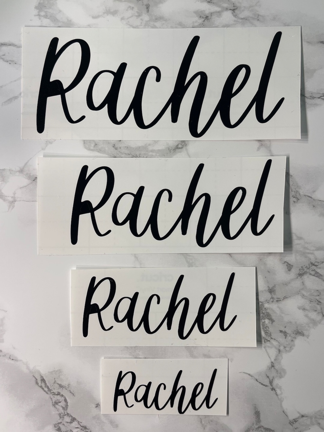 Personalised Vinyl Stickers Names Labels Custom Size Font Matte Gloss ...