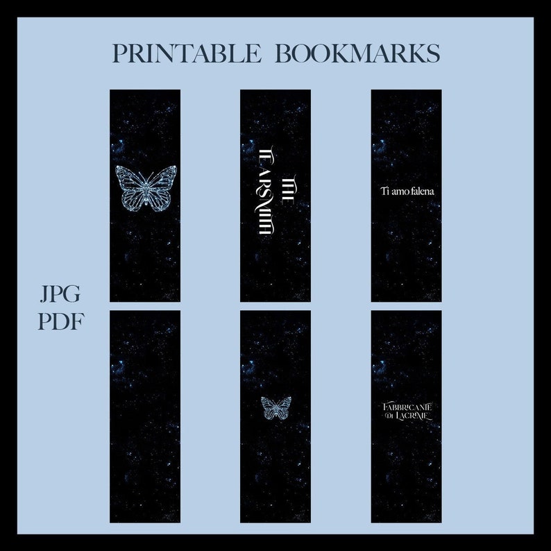 The Tearsmith Bookmark Printable Digital Tear Maker, Printable Bookmark ...