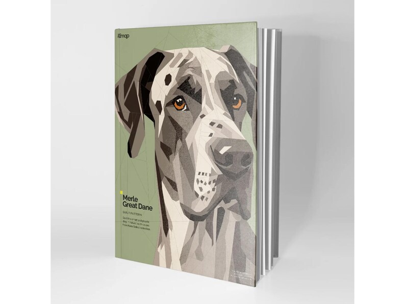Merle Great Dane Quilt Pattern, Paper Piecing, Modern Quilting (PDF ...