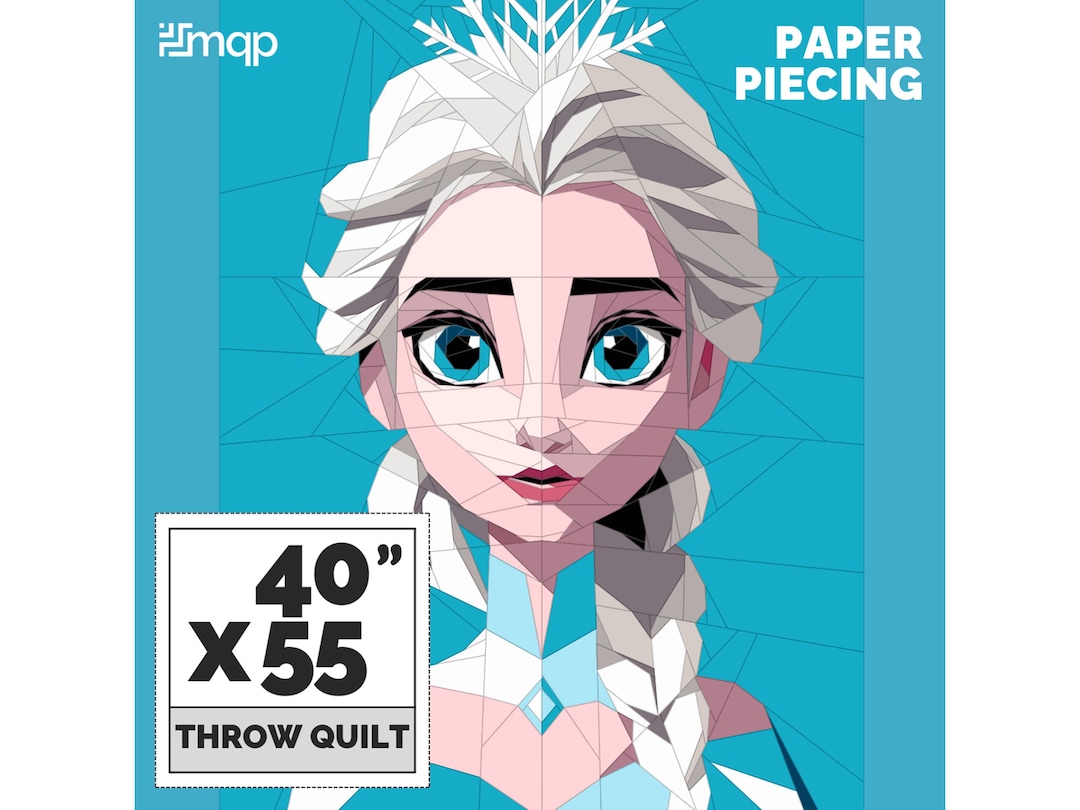 Enchanted Snow Queen Paper Piecing Quilt Patterns, Foundation Quilt Patterns, Room Decor ...