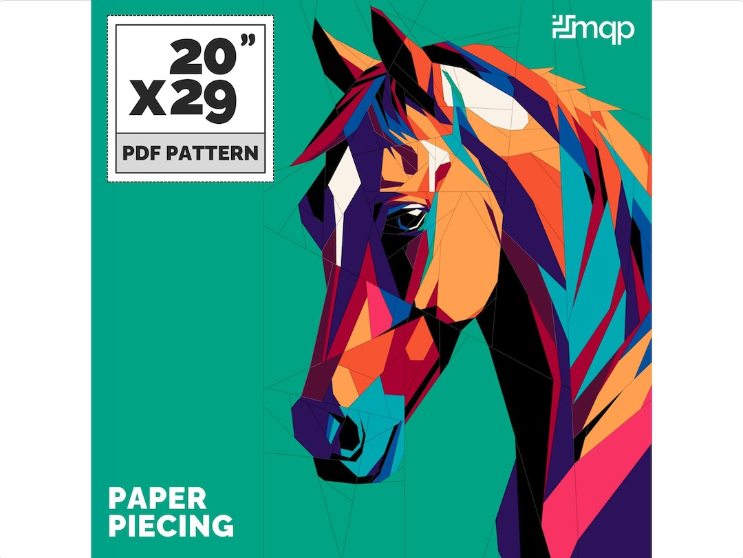 Pop Art Horse Quilt Pattern, Foundation Paper Piecing (PDF Pattern) - Etsy