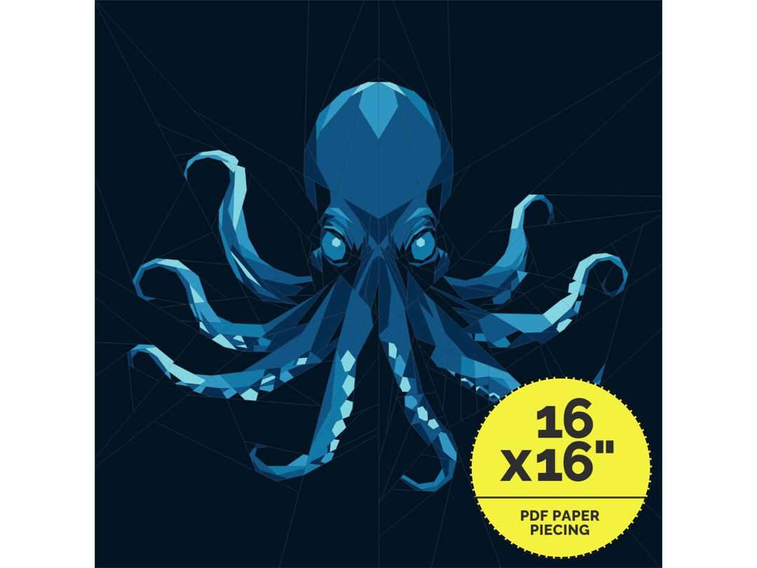Abysmal Octopus Quilt Pattern, PDF Quilt Patterns for Beginners ...