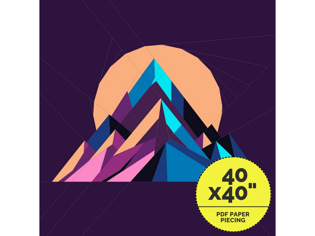 Mystic Mountain Quilt Pattern, Easy Quilting Patterns, Foundation Paper ...