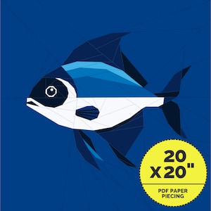 Waterfall Fish Quilt Pattern, Paper Piecing Quilt Patterns, Pattern for ...