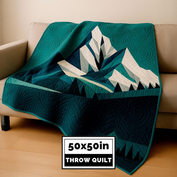 Mountains Quilt - Etsy