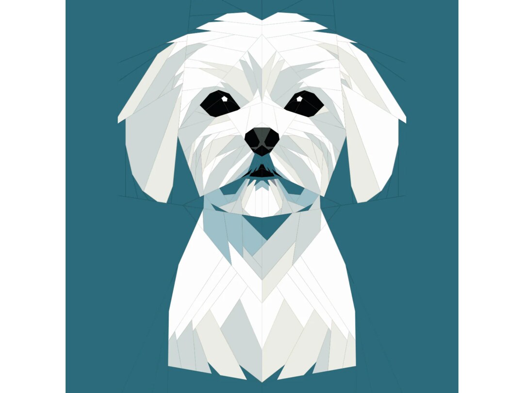Maltese Dog Quilt Pattern, Foundation Paper Piecing Patterns, Beginner ...