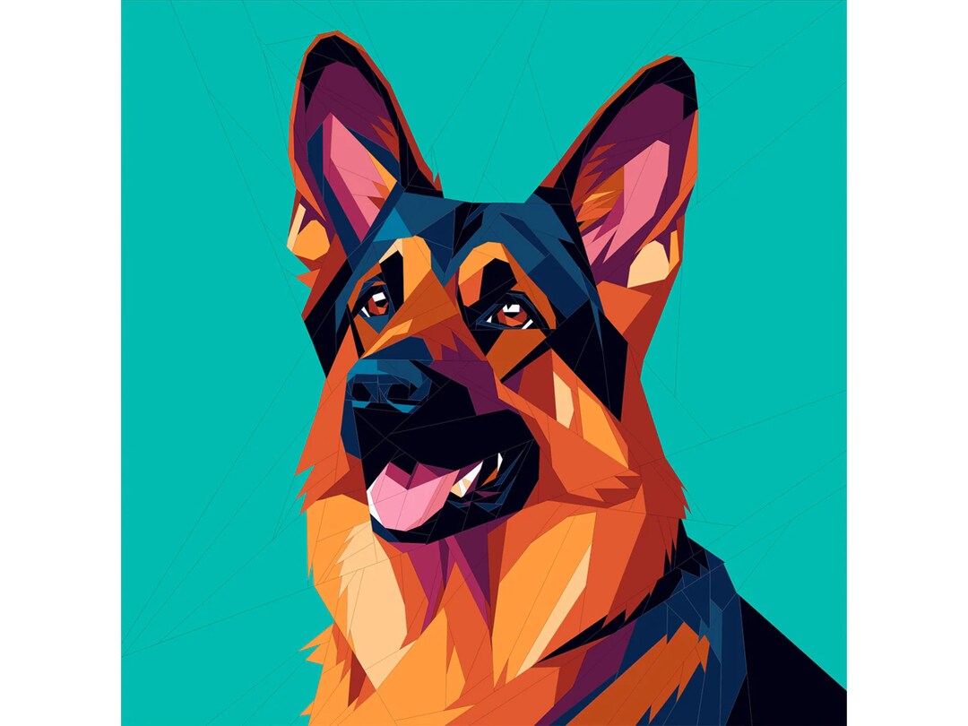 German Shepherd Dog Quilt Pattern, Paper Piecing Patterns for Quilting ...