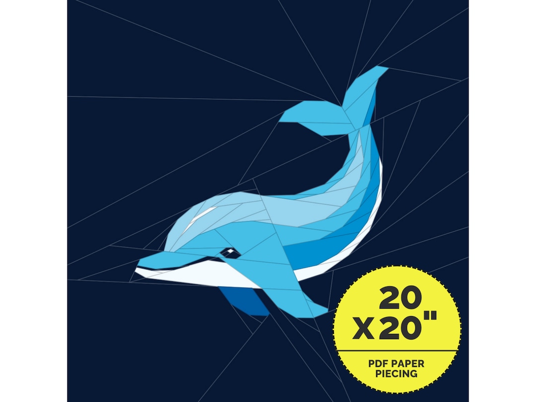 Dolphin Quilt Pattern, Quilting Patterns for Beginners, Easy Quilting ...