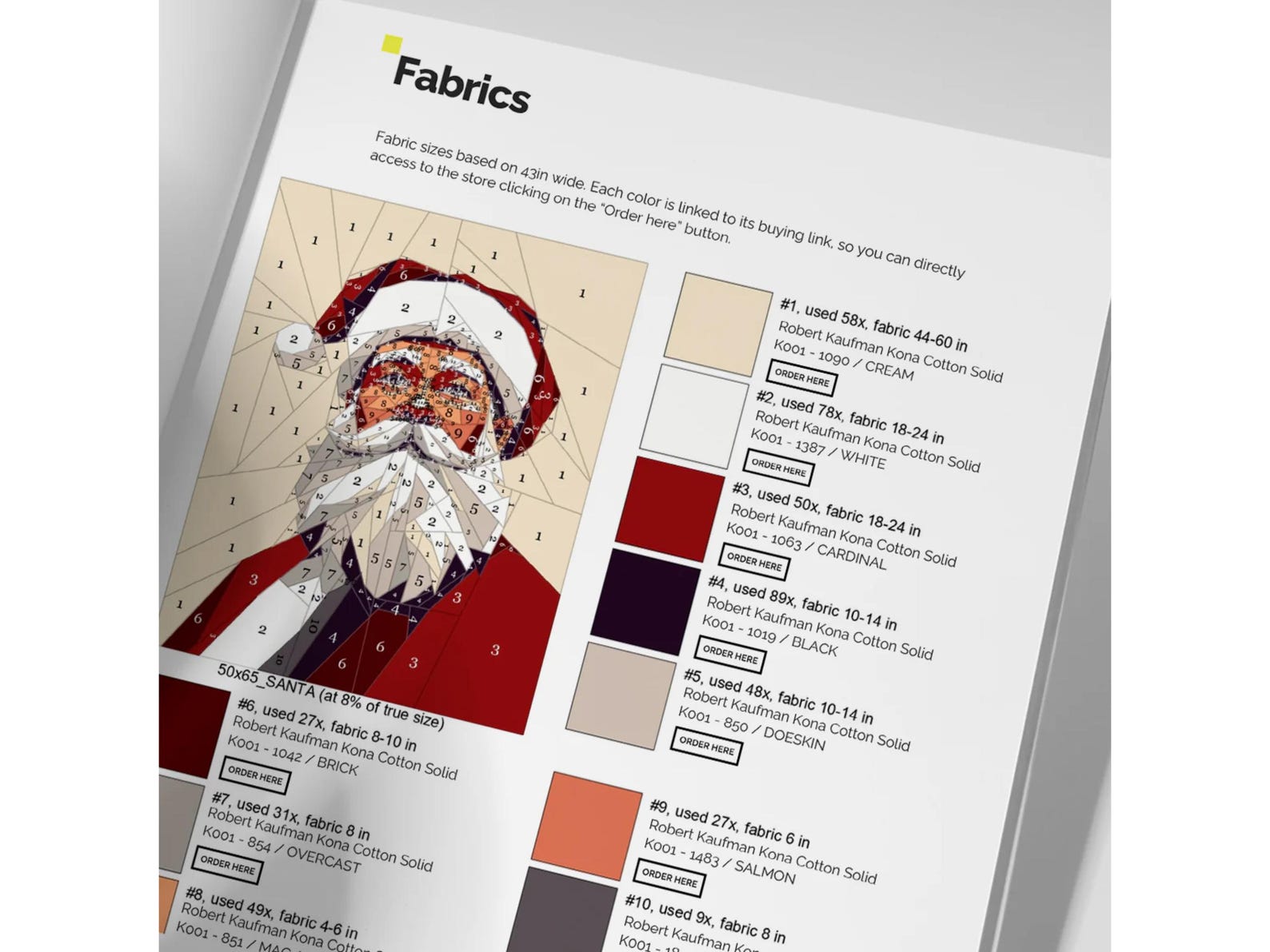 Santa Portrait Quilt Pattern, Christmas Paper Piecing (instant Download ...