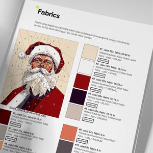 Xmas Santa Portrait Quilt Pattern, Paper Piecing Quilt Patterns ...