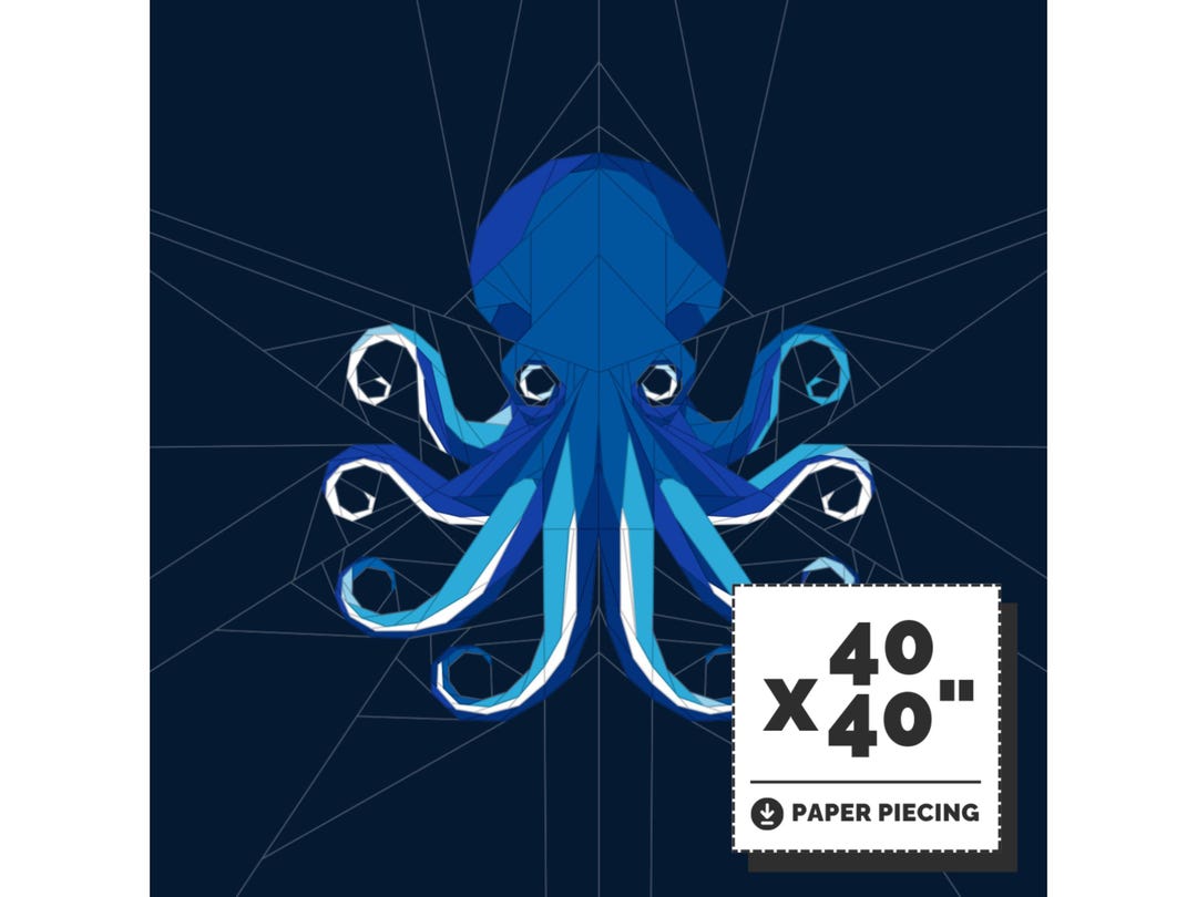 Waterfall Octopus Quilt Pattern, Quilting Patterns for Beginners, Easy ...