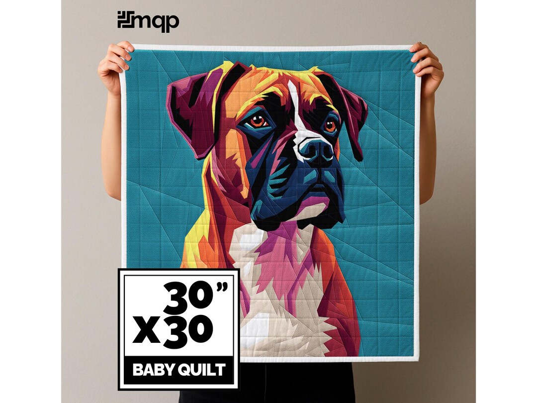Boxer Dog Quilt Pattern – Modern Animal FPP Quilt Block (PDF) - Etsy