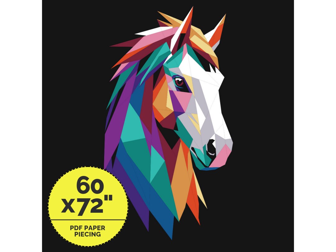 Whimsical Horse Quilt Pattern, Foundation Paper Piecing Pattern, Quilt ...