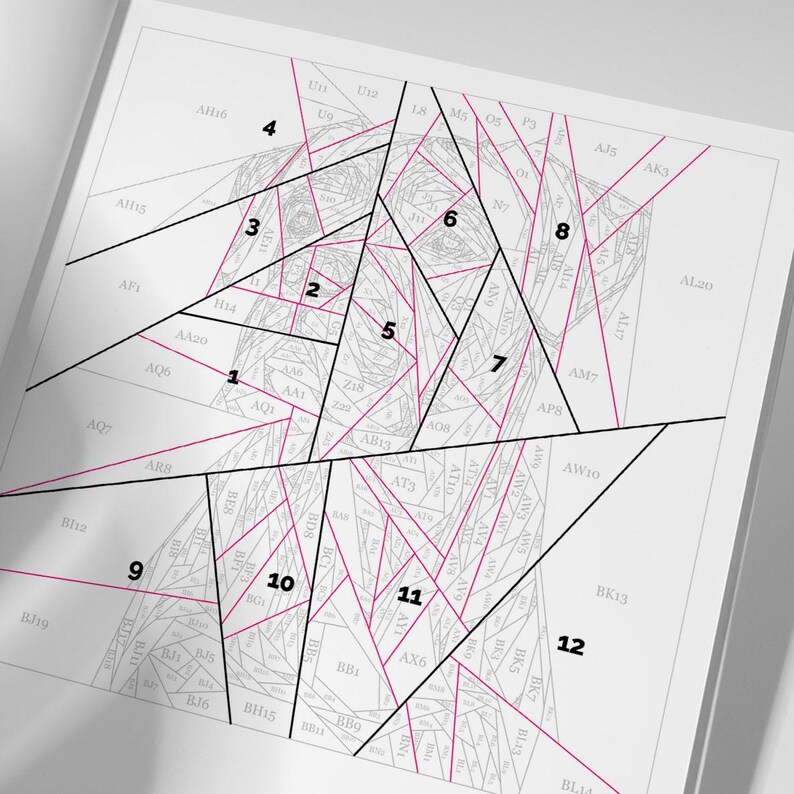 Boxer Dog Quilt Pattern – Modern Geometric FPP Animal Quilt (PDF) - Etsy