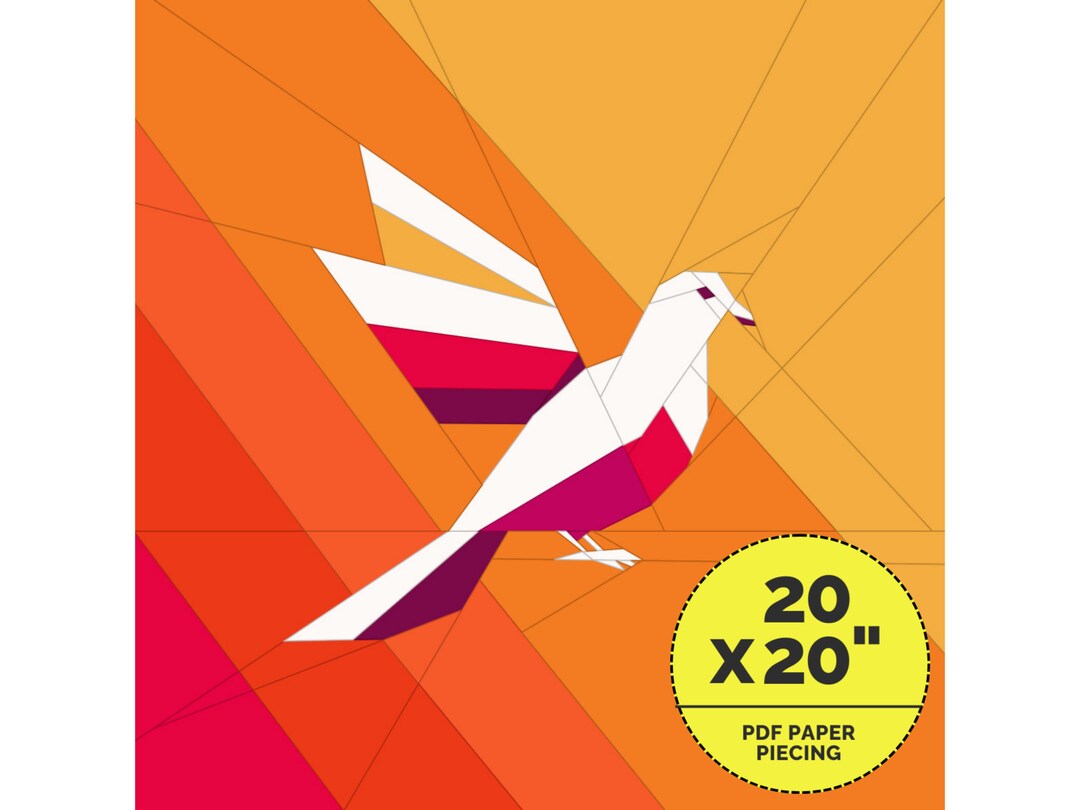 Dove Sunset Quilt Pattern, Room Decor Quilt Pattern, Dove Pattern for ...