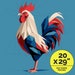 Rooster Quilt Pattern, Easy Paper Piecing (20x29 Inch) (PDF Pattern) - Etsy