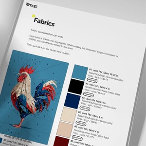 Rooster Quilt Pattern, Easy Quilting Patterns for Beginners | Instant ...