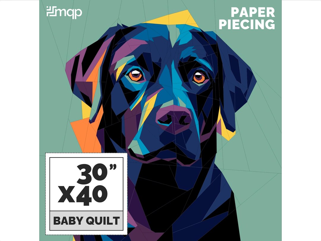 Black Labrador Dog Quilt Pattern, Patchwork Sewing Pattern for Dog ...