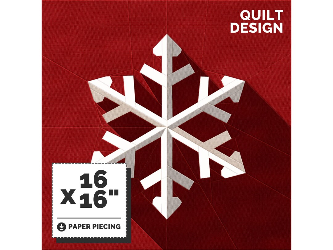 Xmas Snowflake Quilt Pattern, Paper Piecing Quilt Patterns, Christmas ...