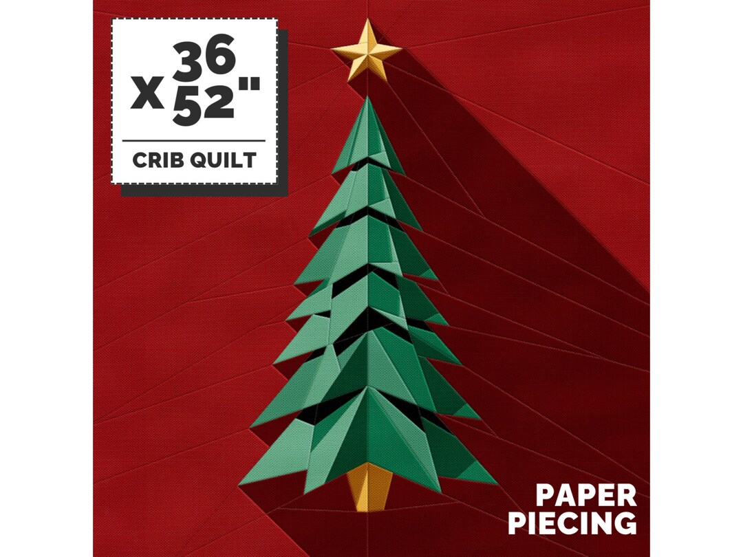 Xmas Tree Paper Piecing Quilt Pattern, Beginner Friendly (instant ...