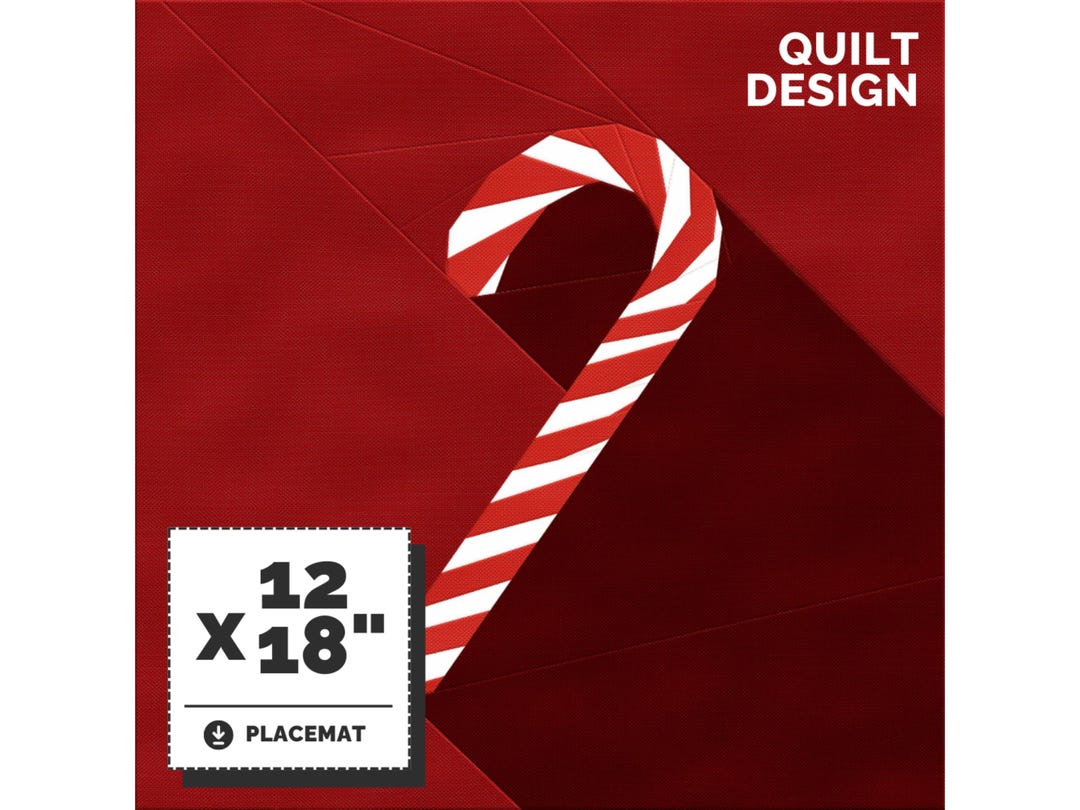 Xmas Candy Cane Quilt Pattern, Paper Piecing Quilt Patterns, Christmas ...
