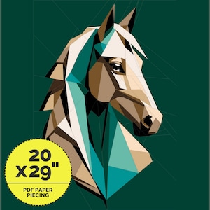 Origami Horse Quilt Pattern, Foundation Paper Piecing (instant Download ...