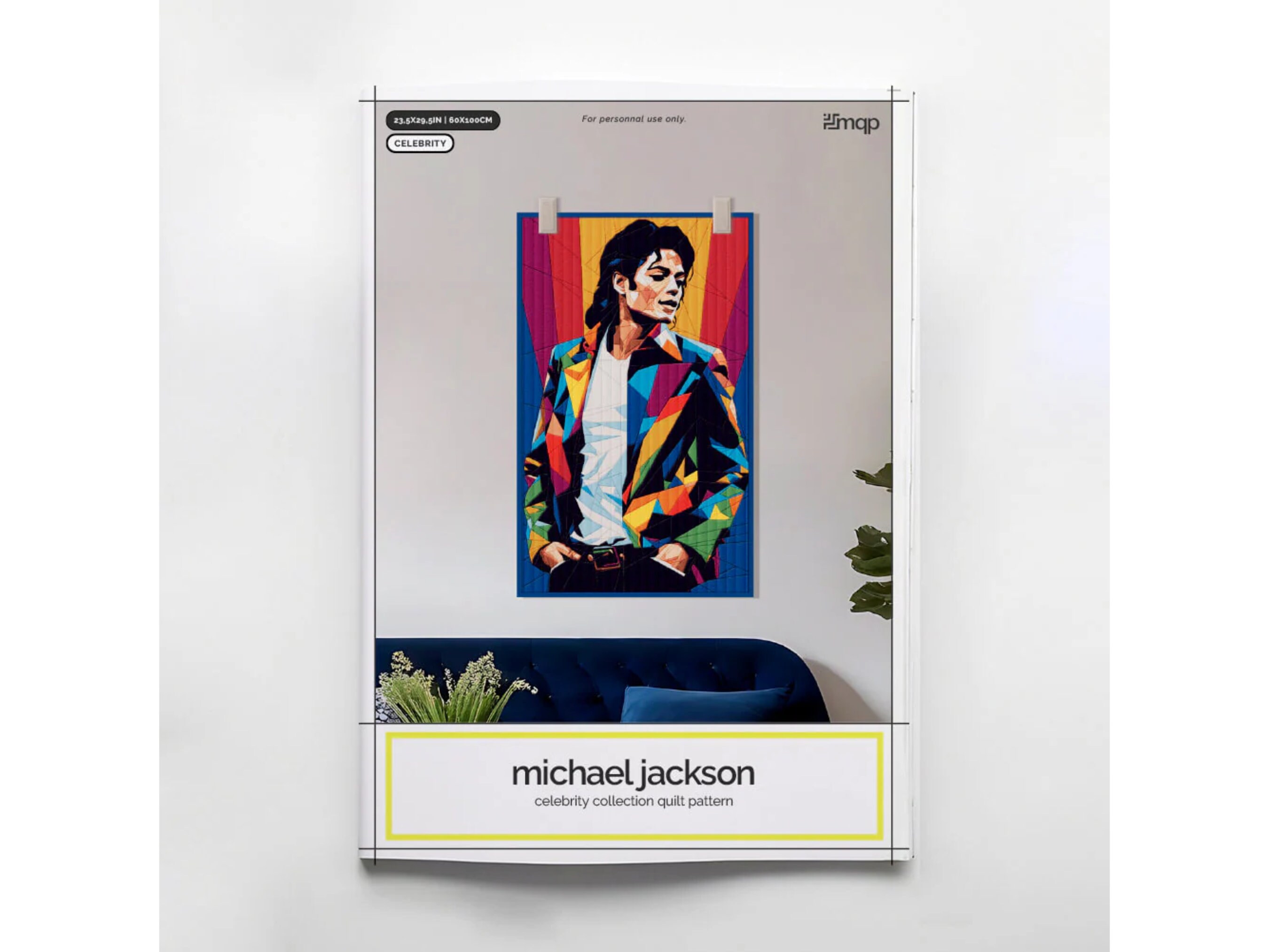 Michael Jackson Quilt Pattern, FPP Portrait (PDF Download, 30x50) - Etsy