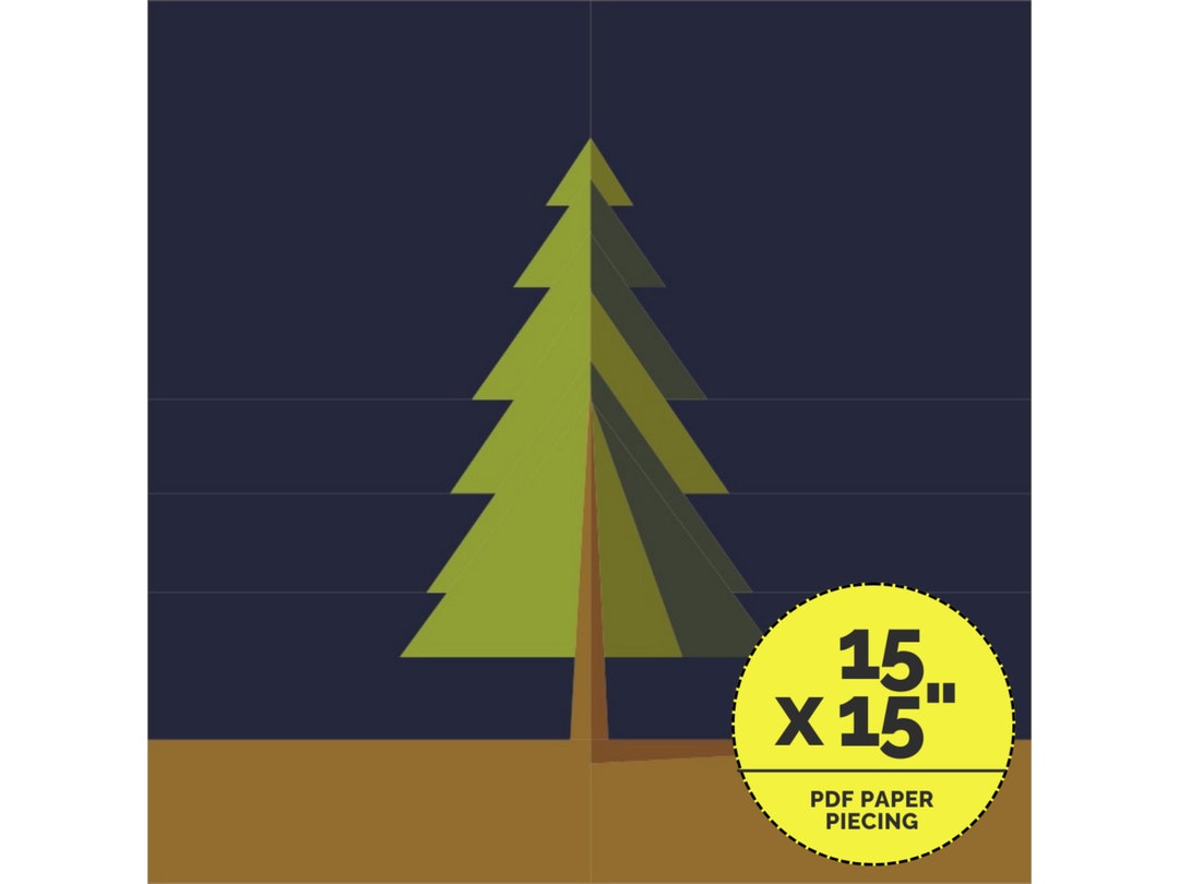 Forest Pine Tree Quilt Pattern, Paper Piecing Patterns for Quilting ...