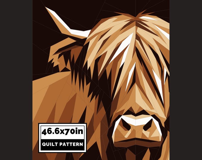 SCOTTISH COW Paper Pieced Block Pattern in PDF - Etsy Canada