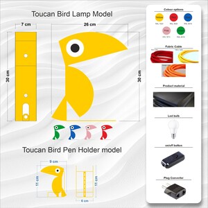 Toucan Bird Desk Lamp, Junior Lamp, Young Lamp, Magic Home Decor, Kids ...