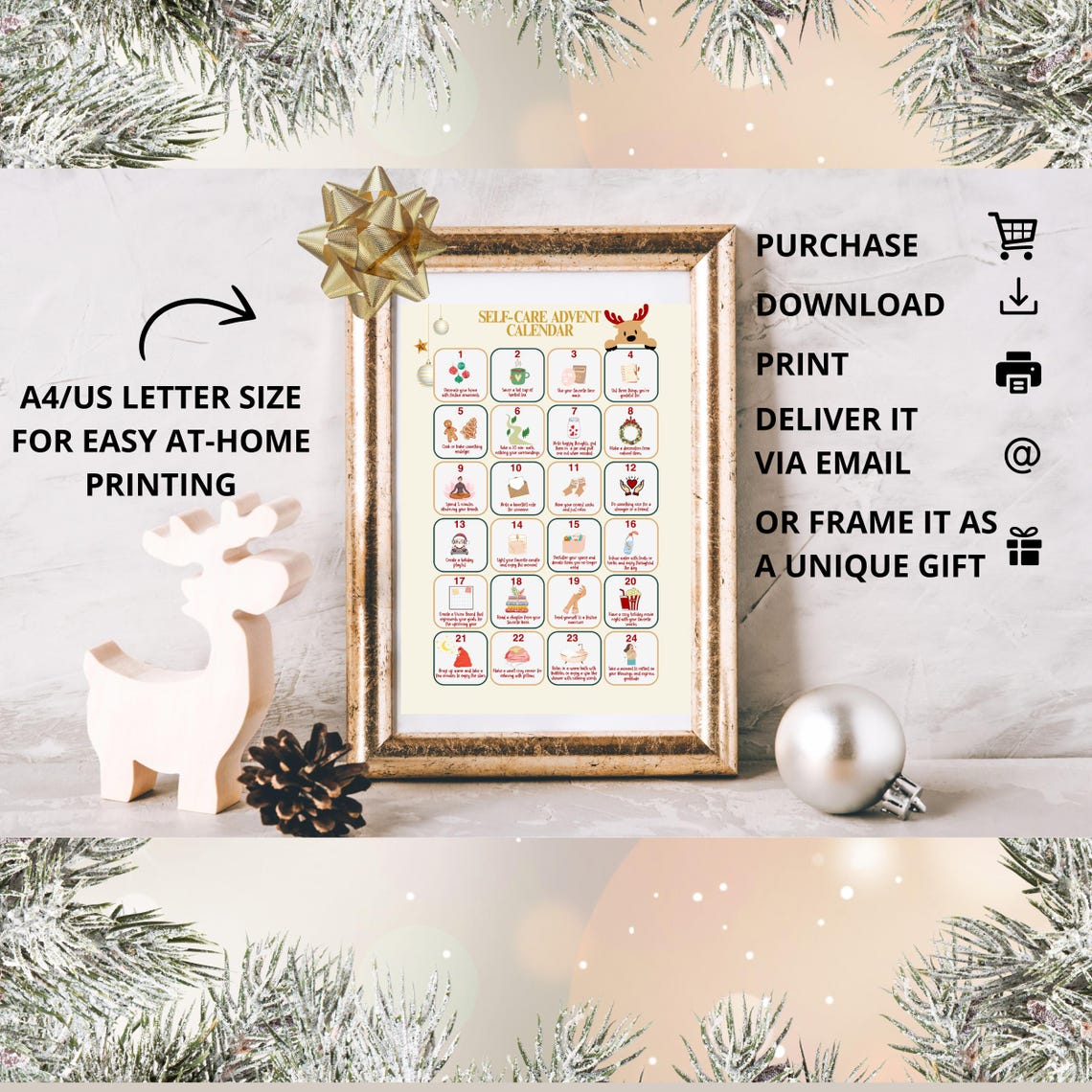 Self-care Advent Calendar, Fun Advent Calendar, Self Help, Christmas ...