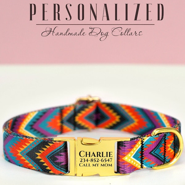 Colorful Dog Collar - Etsy