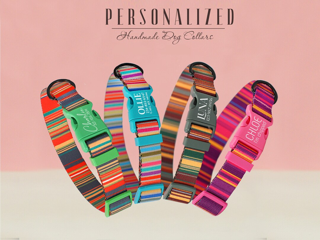 Custom Dog Collars for Small Medium Large Dogs, Designer Dog Collar ...
