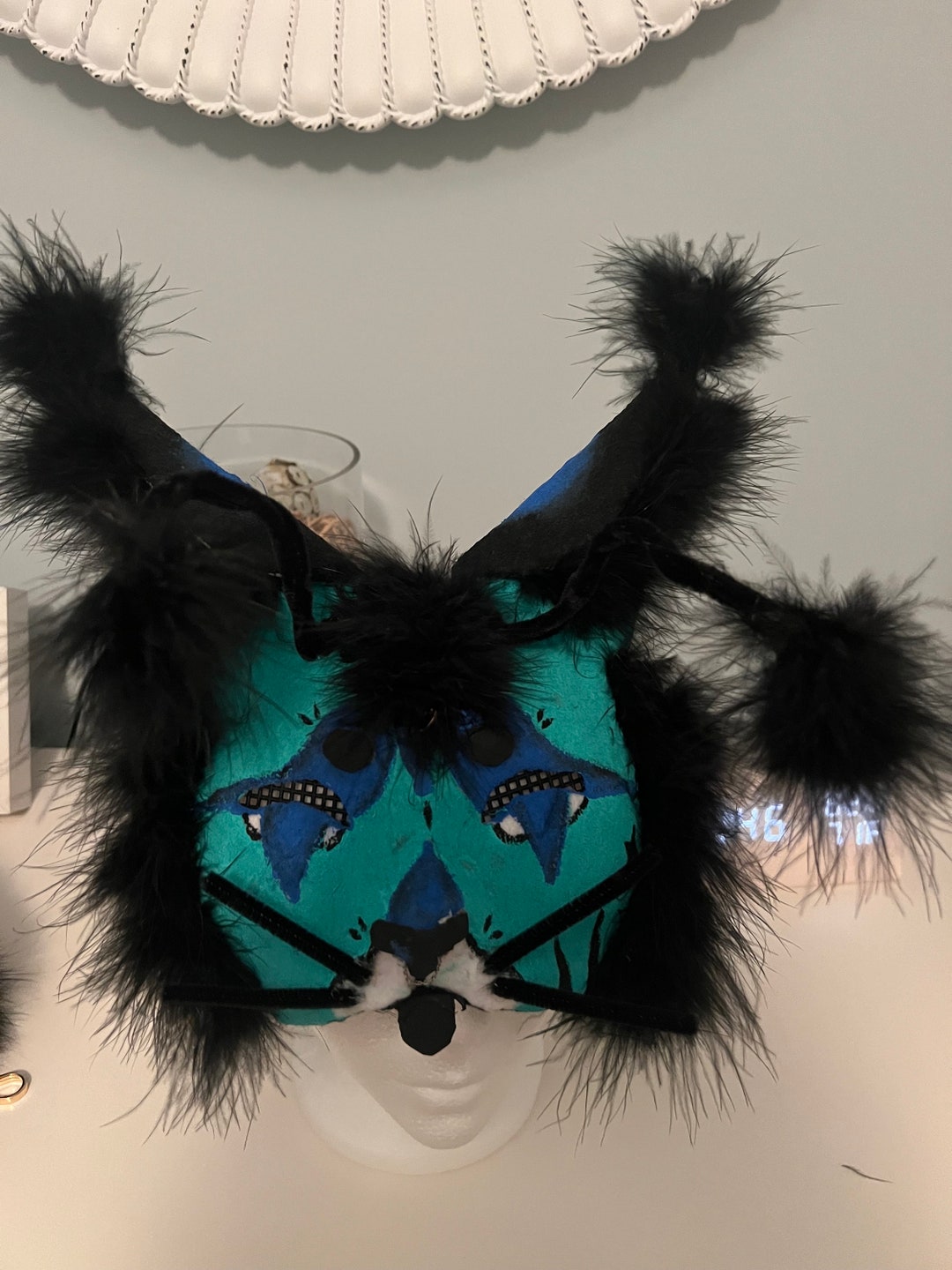 Cat Mask With Posable Antennas - Etsy